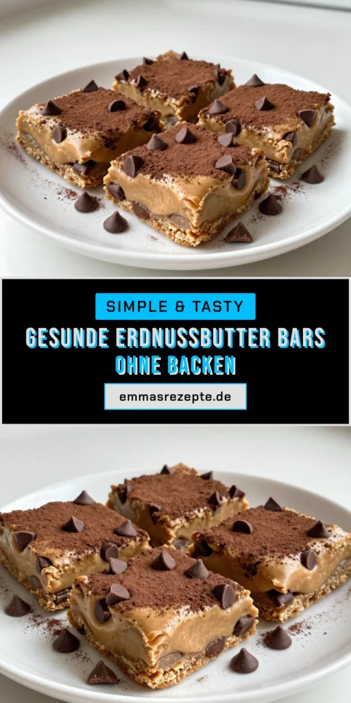 No-Bake Peanut Butter Bars Leckerer Snack Genuss - Emmas Rezepte