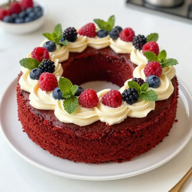 Verführerischer Red Velvet Wreath Cake Einfaches Rezept - Emmas Rezepte